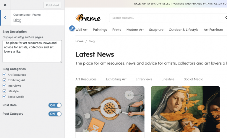 Customizing the Blog Page - Fuel Themes Documentation
