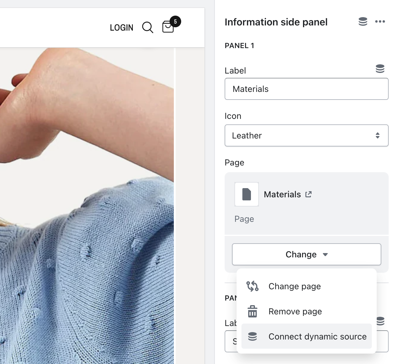 How do I have different Information Side Panels for each product ...
