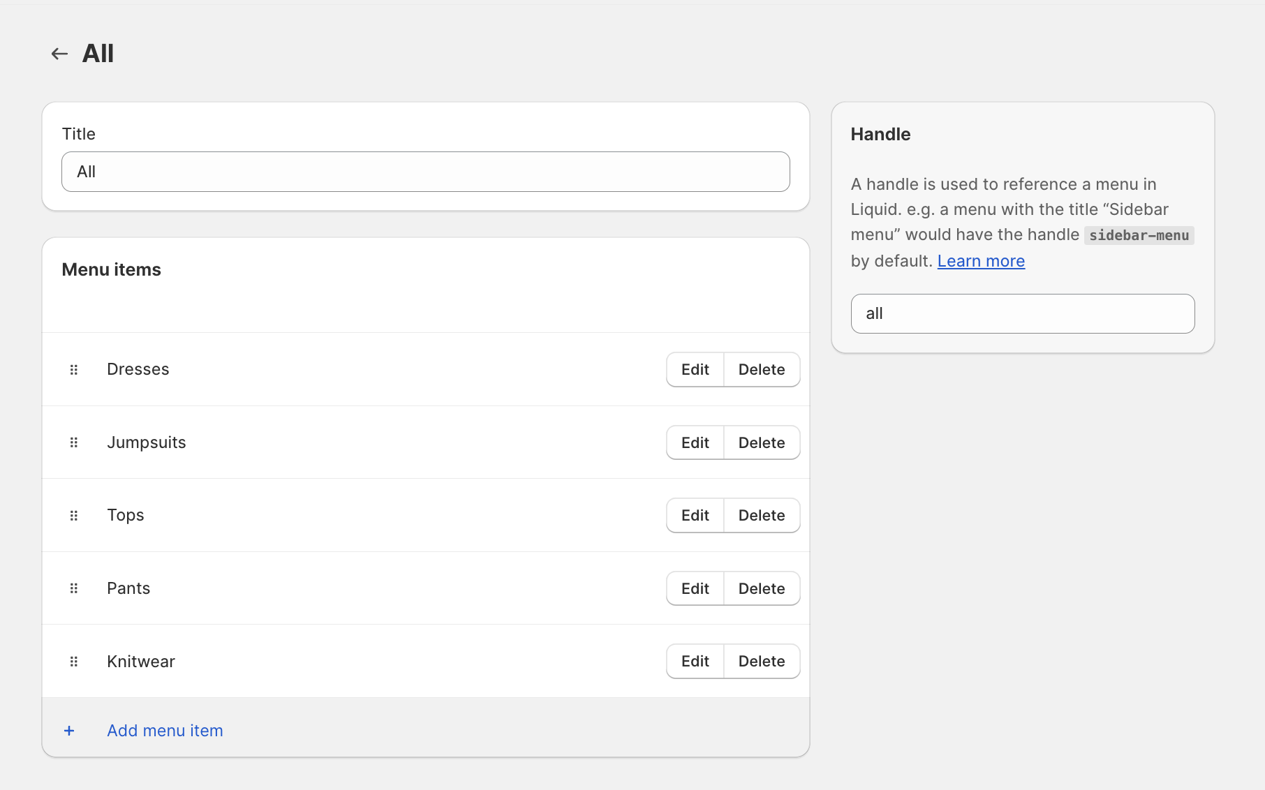 How do I add sub-category links inside Template Header? - Fuel Themes Documentation