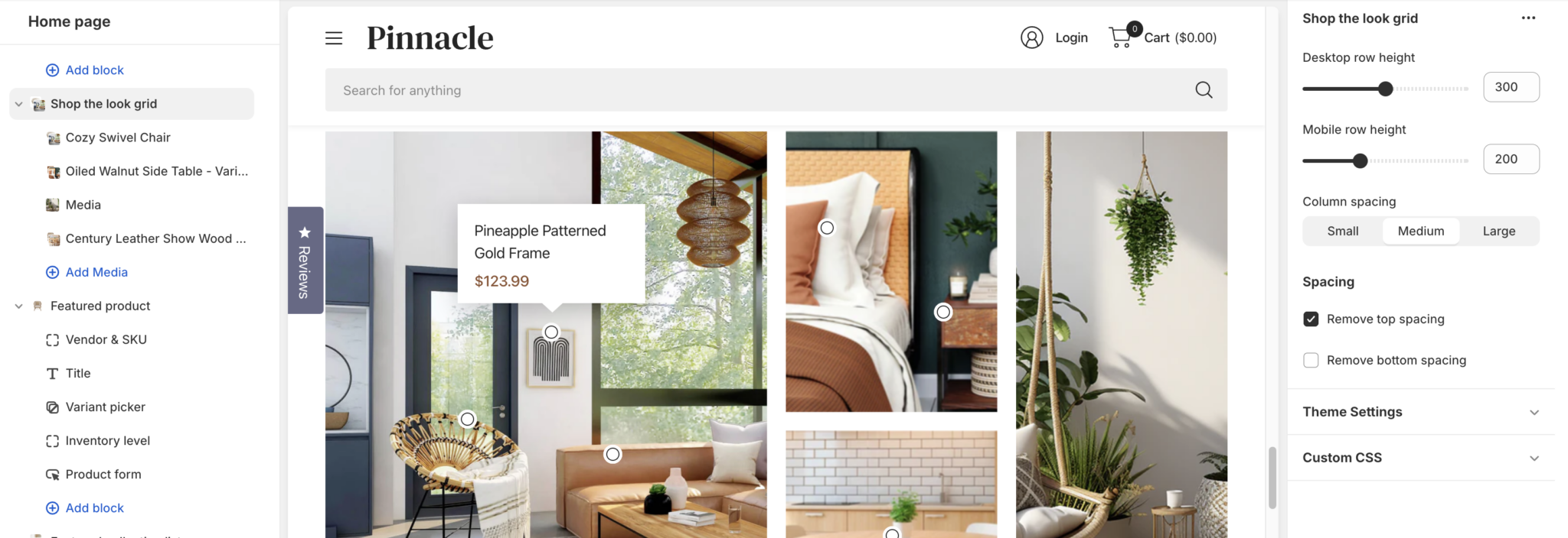 How to set up Shop the look grid section in Pinnacle theme? - Fuel Themes Documentation